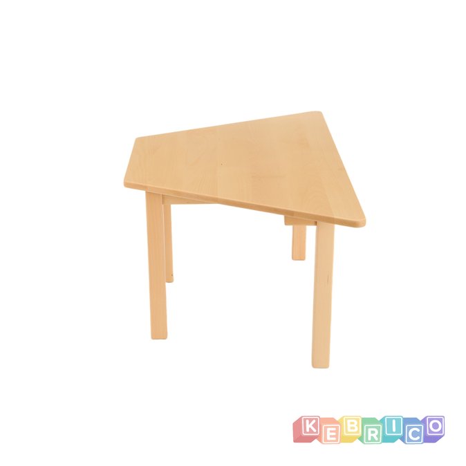 Trapezoidal 1100mm Solid Beech table Kebrico