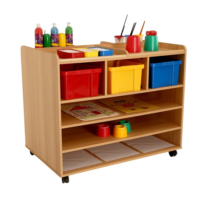 Paper/Art Material Trolley Including 3 Trays Kebrico