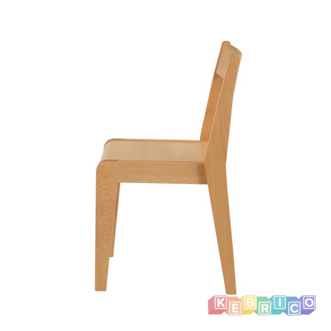 260mm Devon Beech Stacking Chair (4 Pack) Kebrico