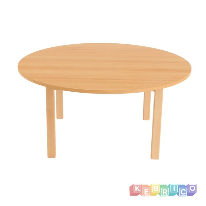 Circular Beech Table MFC Top Kebrico