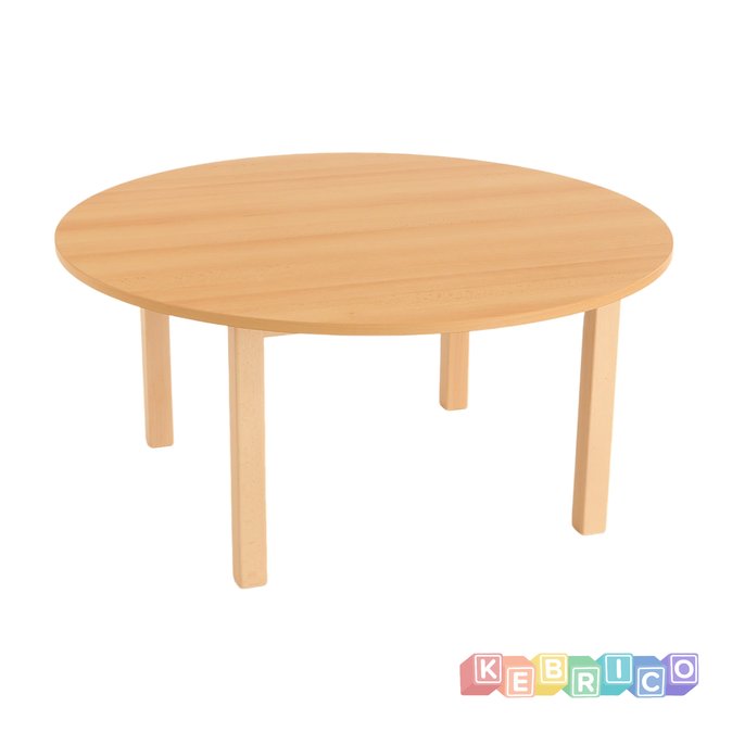 Circular Beech Table MFC Top Kebrico