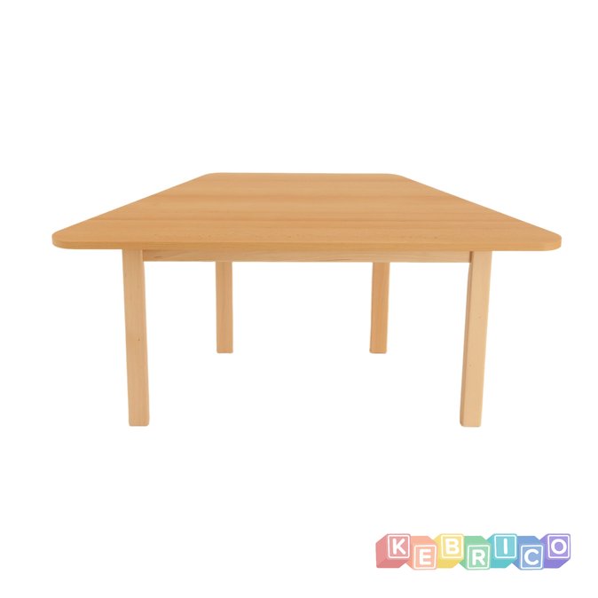 Trapezoidal Beech Table MFC Top Kebrico