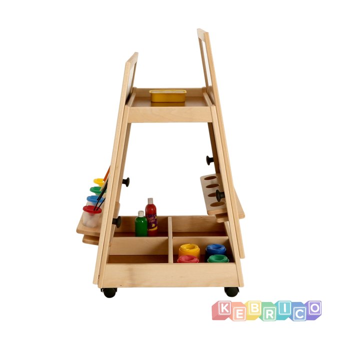 Double Reversible Adjustable Mobile Easel Kebrico