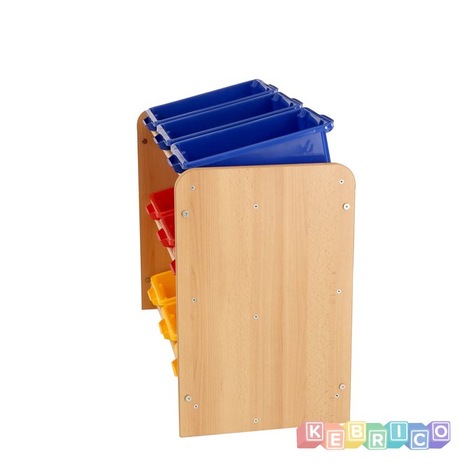 RS Classroom Tidy with 9 Clear or Coloured Plastic Trays Kebrico