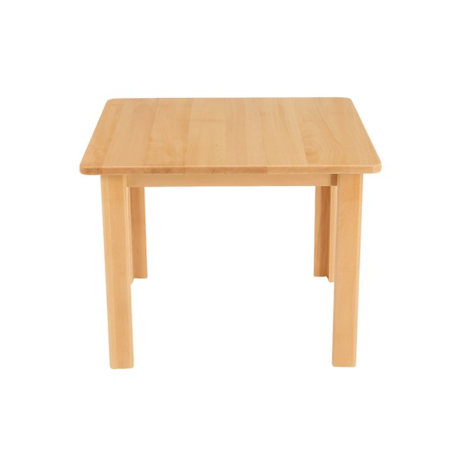 690mm Devon Square Solid Beech Table Kebrico