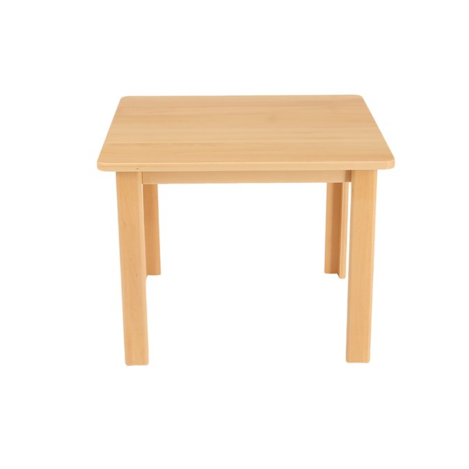690mm Devon Square Solid Beech Table Kebrico