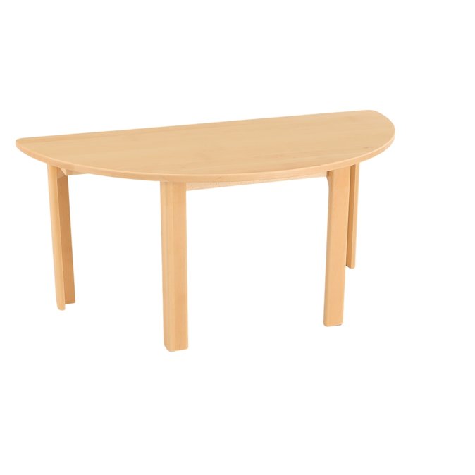 1100mm Devon Half Circle Solid Beech Table Kebrico